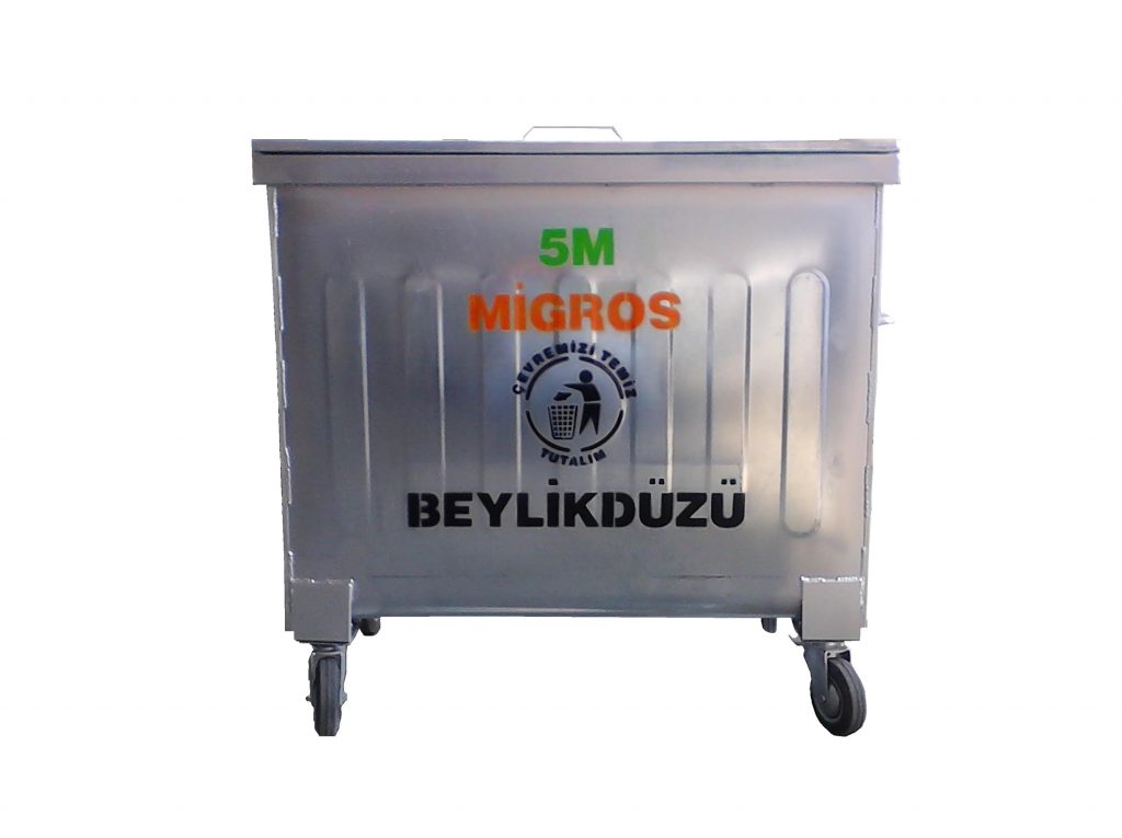 800 LT. GALVANİZ ÇÖP KONTEYNERİ - Eta Metal